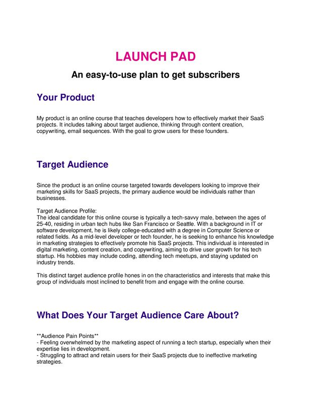 Your SaaS growth starts with a marketing Launch Pad